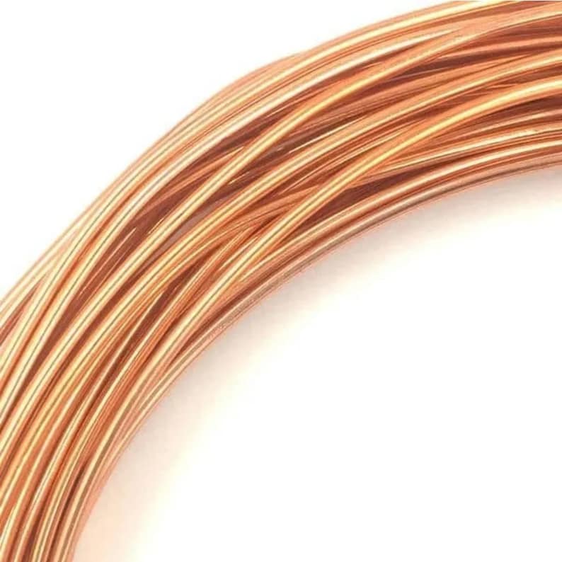 Copper Wire 2mm Thick 12 Gauge for Craft Jewellery. Pure Unplated Anti ...