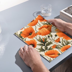 California Poppies Wildflower Digital Seamless Patterns for Fabric ...