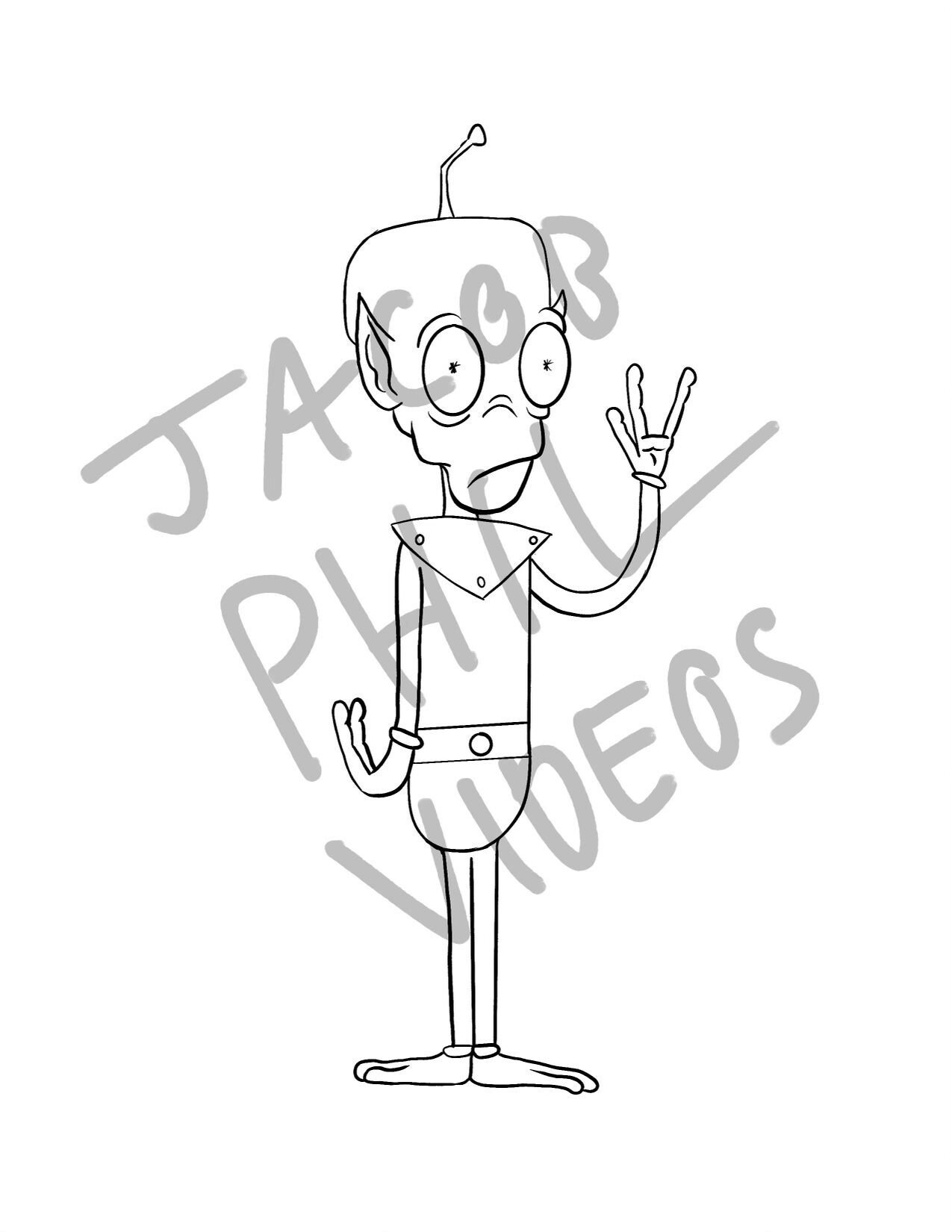 Alien Art Coloring Sheet - Etsy