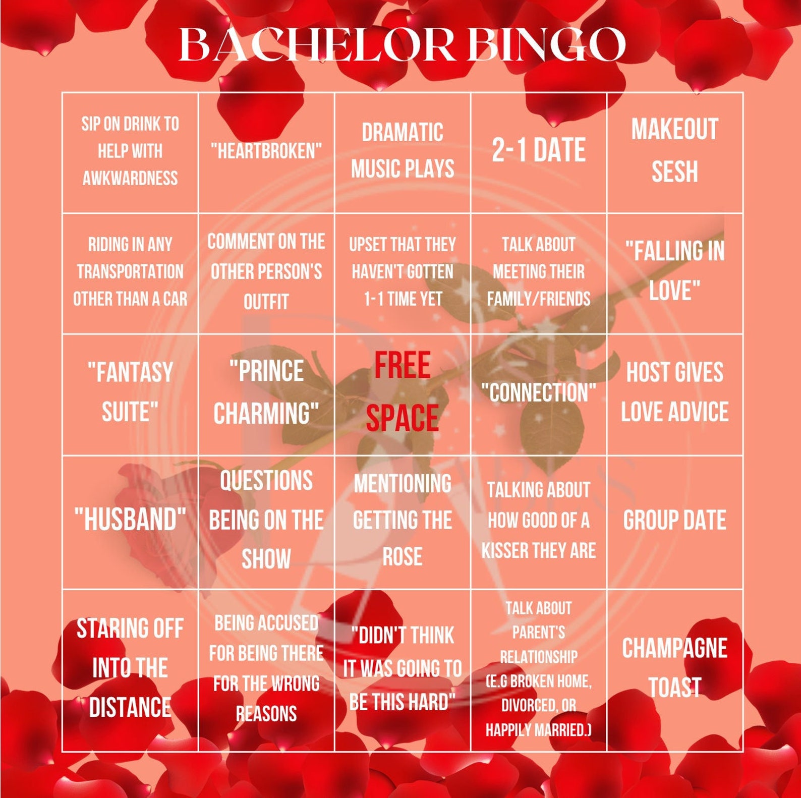Bachelor Bingo , Bachelorette , Bingo , Template , Party Game , Game ...