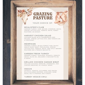 How the West Was One , First Birthday , Menu , Food Menu , Drink Menu ...