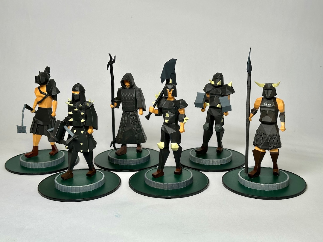 Barrows Brothers Figurine Set - OSRS Hand-painted 3D Prints, Runescape ...