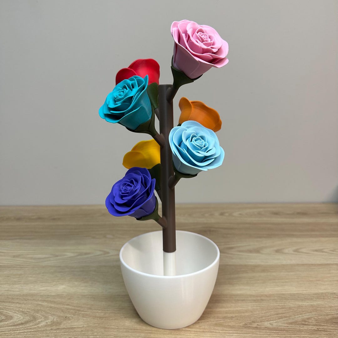 Rose Flower Pill Organizer – 3D Printed Weekly Medication Box With ...