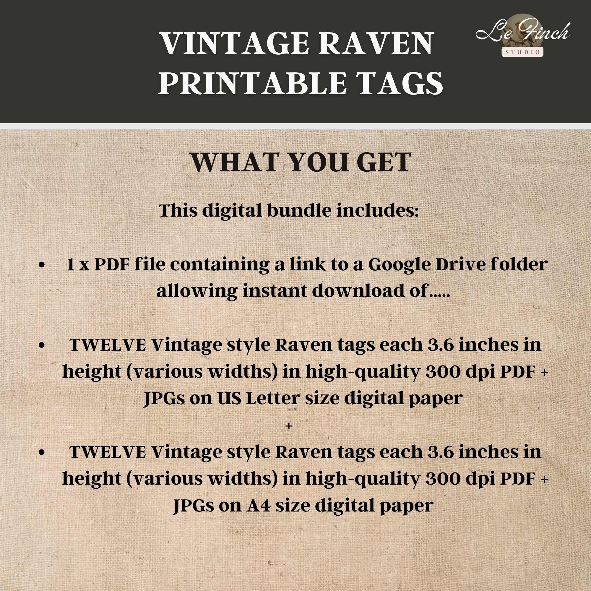 Raven Printable Gift Tags for Halloween Junk Journal Vintage Ravens ...