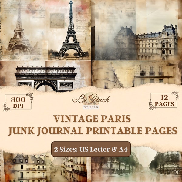 Digital Paper Paris - Etsy