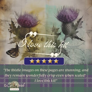 Thistle Journal Printable Paper With Vintage Scottish Thistle Digital ...