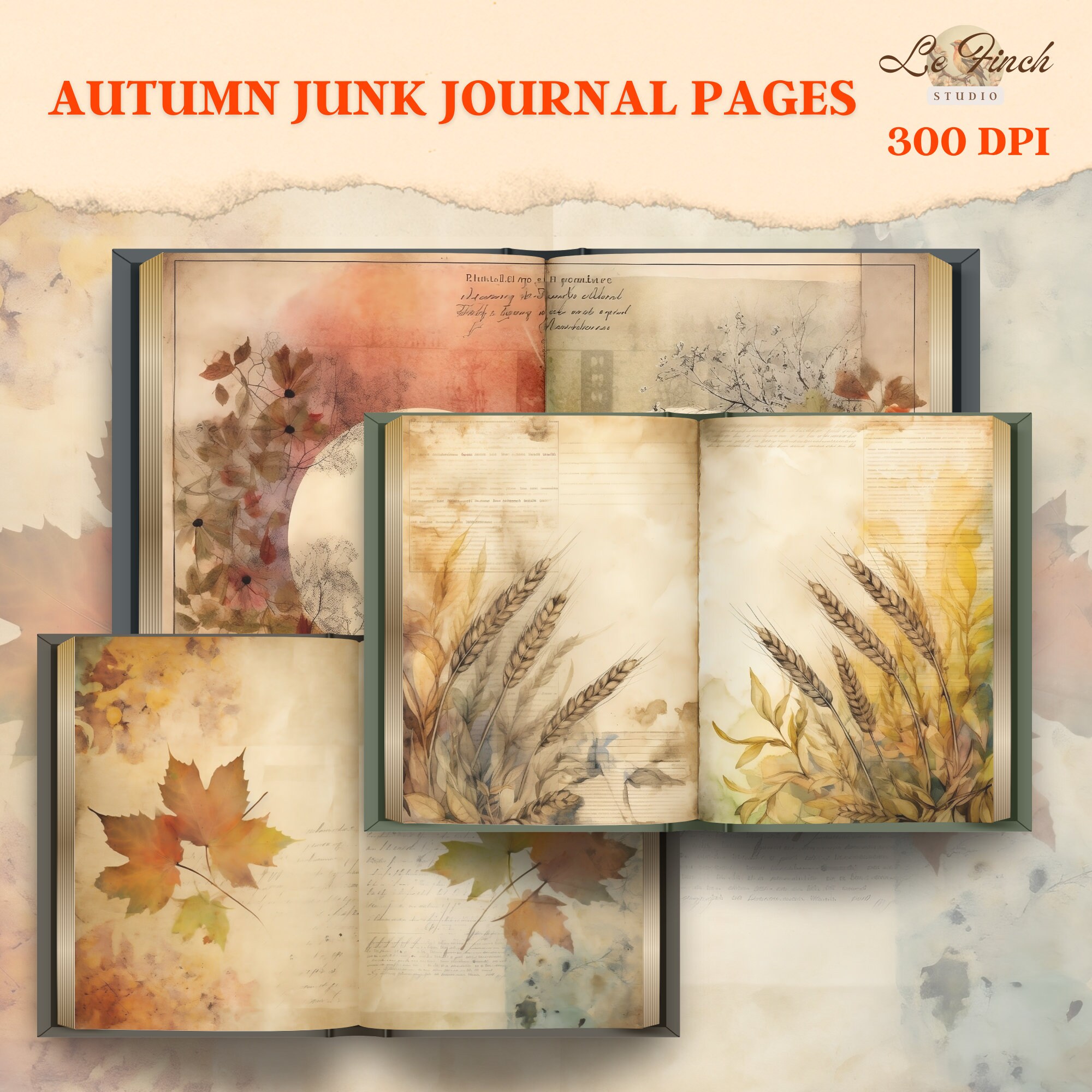 Autumn Junk Journal Printable Pages Fall Digital Papers Autumn Junk ...