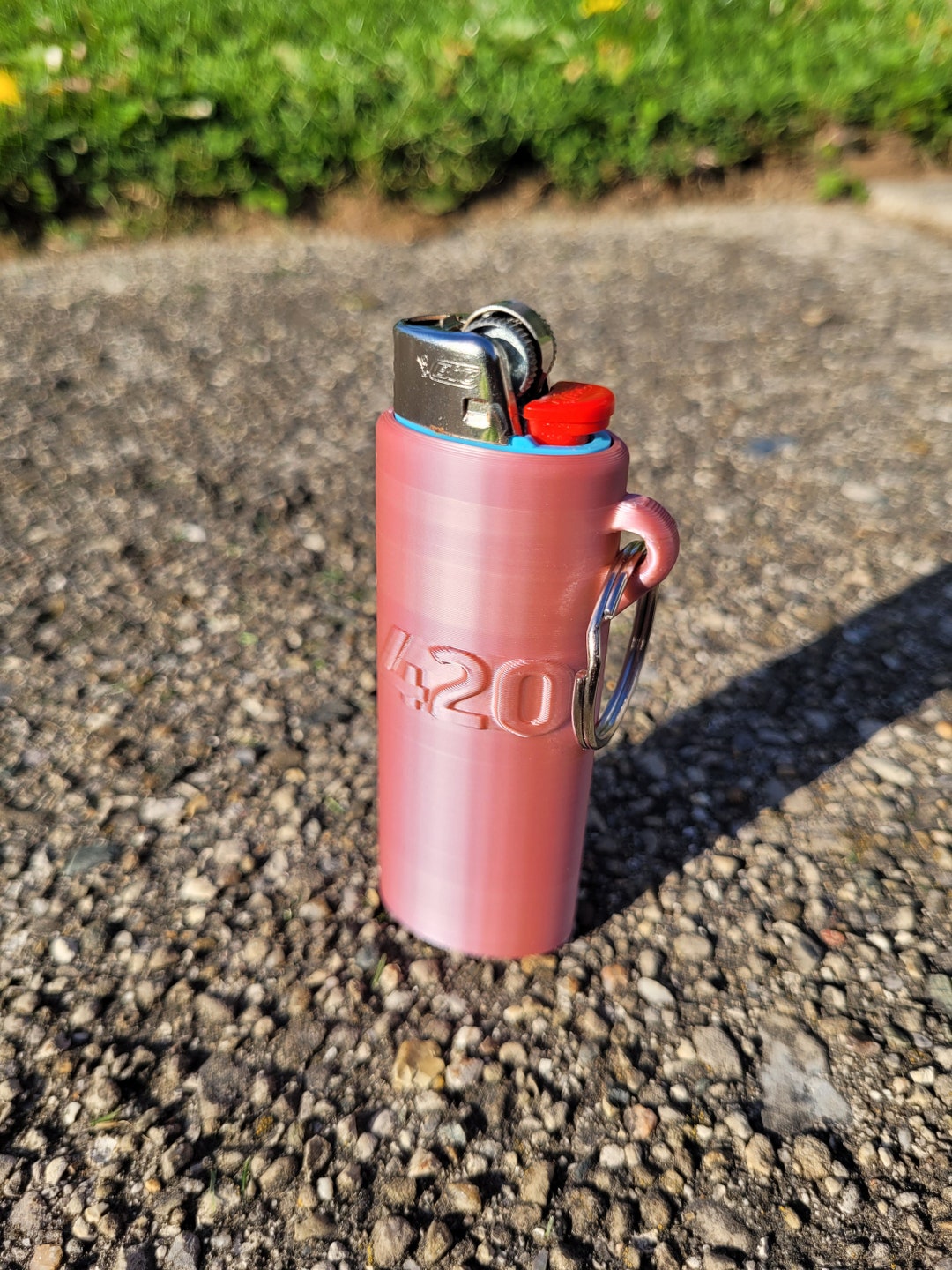 Lighter Holder Keychain "420" - Rose Gold - Etsy