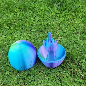 Giant Middle Finger Egg Tricolor Blue Purple Yellow - Etsy