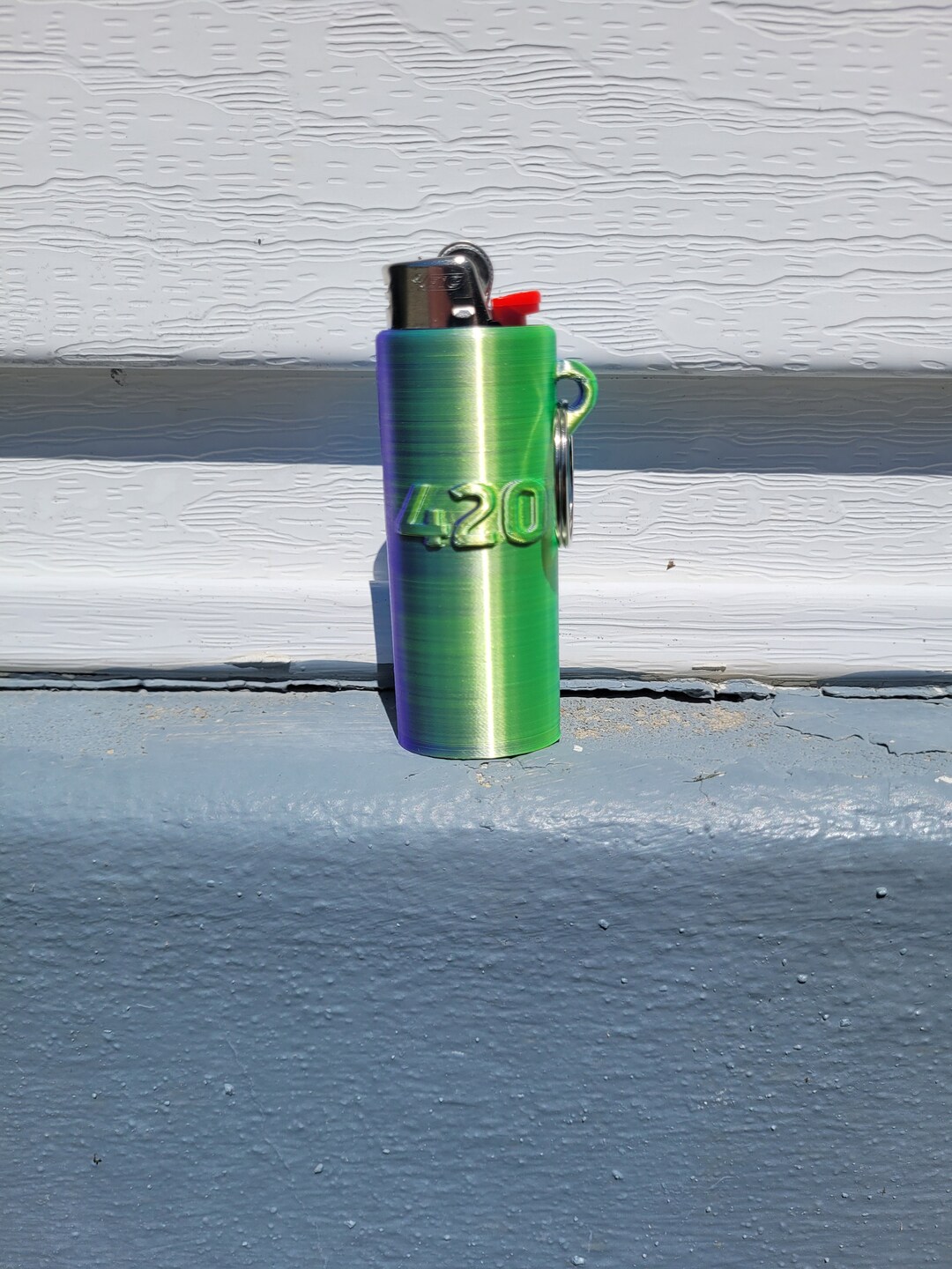 Lighter Holder Keychain 420 Tricolor Blue Purple Yellow - Etsy