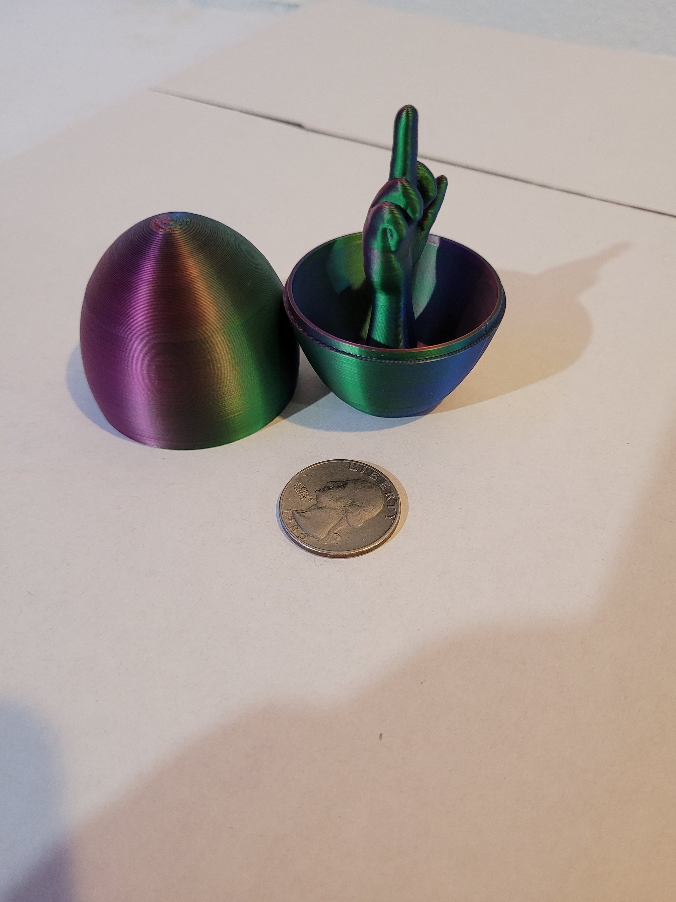 Middle Finger Egg Tricolor Red Blue Green - Etsy