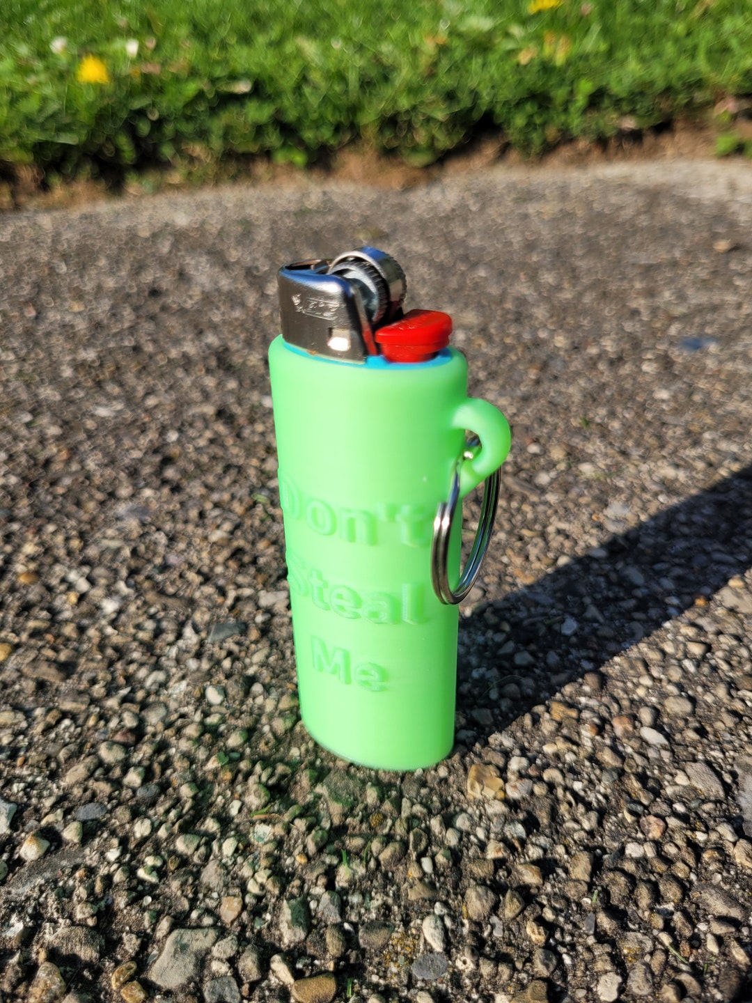 Lighter Holder Keychain "don't Steal Me" - Green Glows Green - Etsy