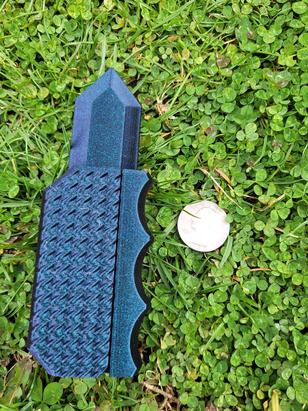 Fidget Knife Double Edge - Burnt Titanium - Etsy