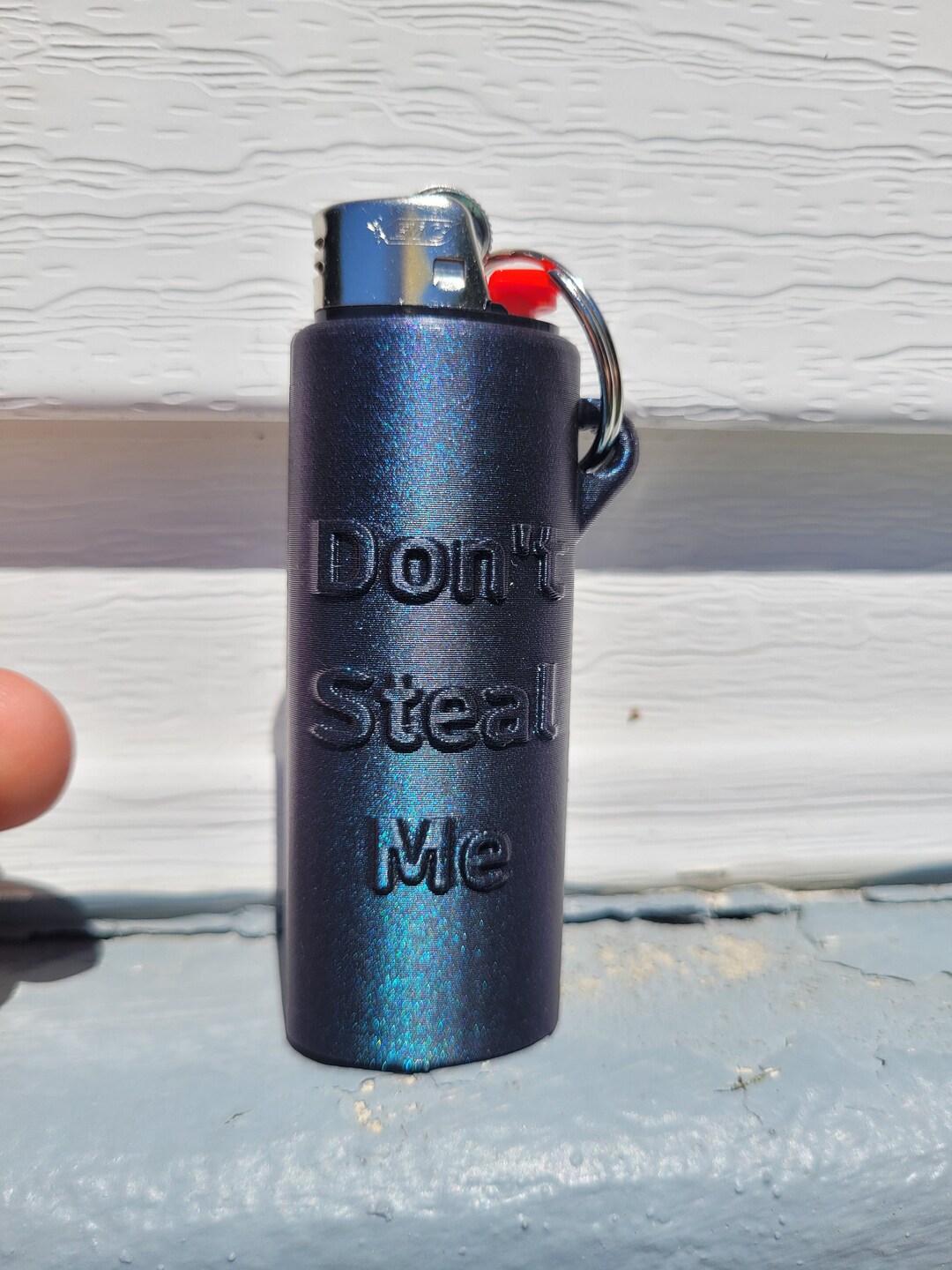 Lighter Holder Keychain "don't Steal Me" - Burnt Titanium - Etsy