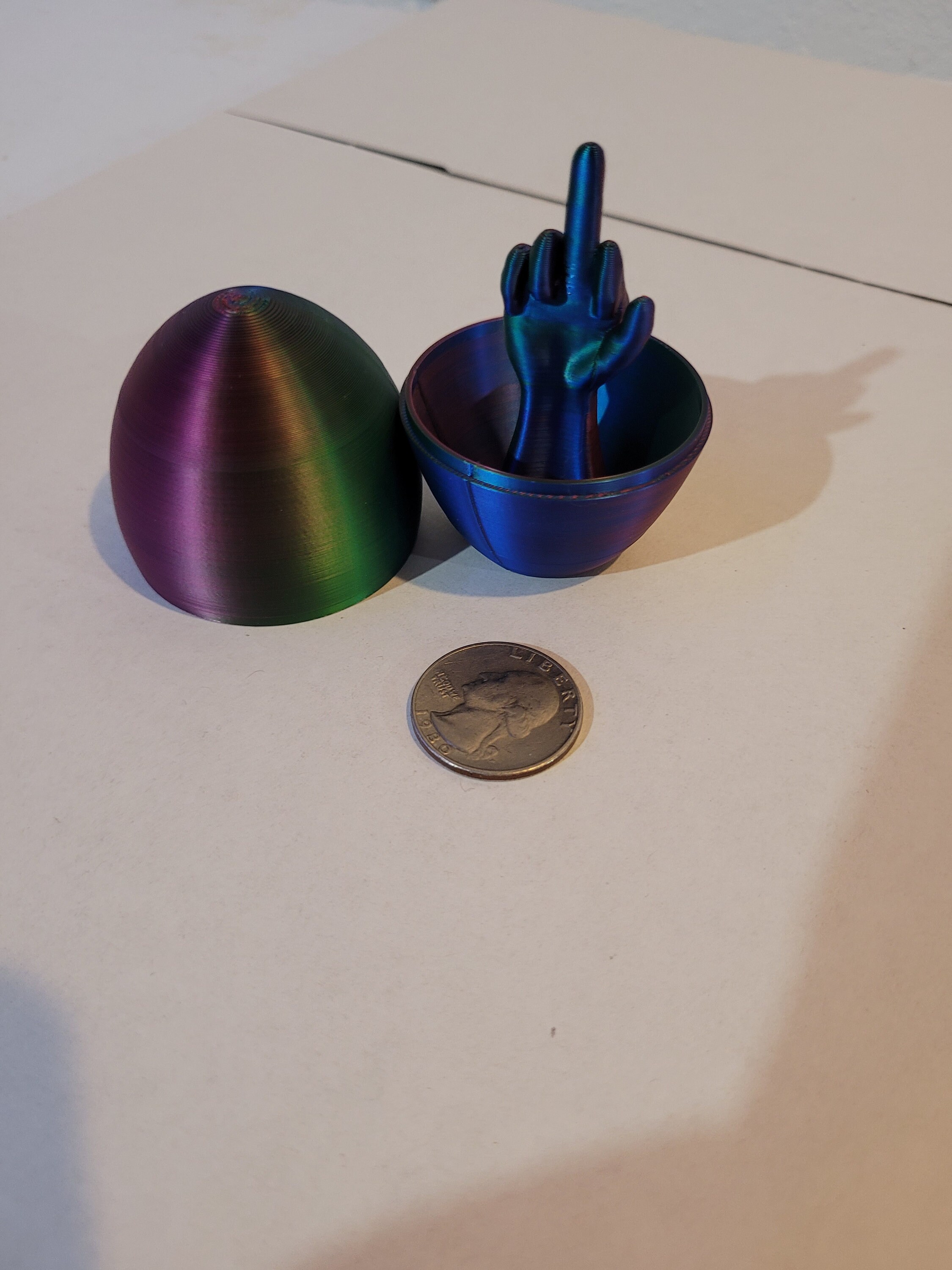 Middle Finger Egg Tricolor Red Blue Green - Etsy