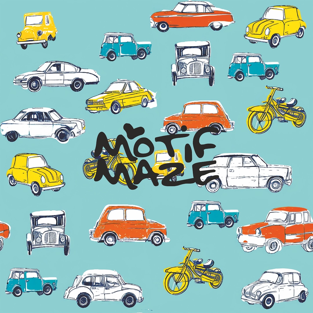 Retro Cars Seamless Pattern Digital Paper Scrapbook Paper - Etsy