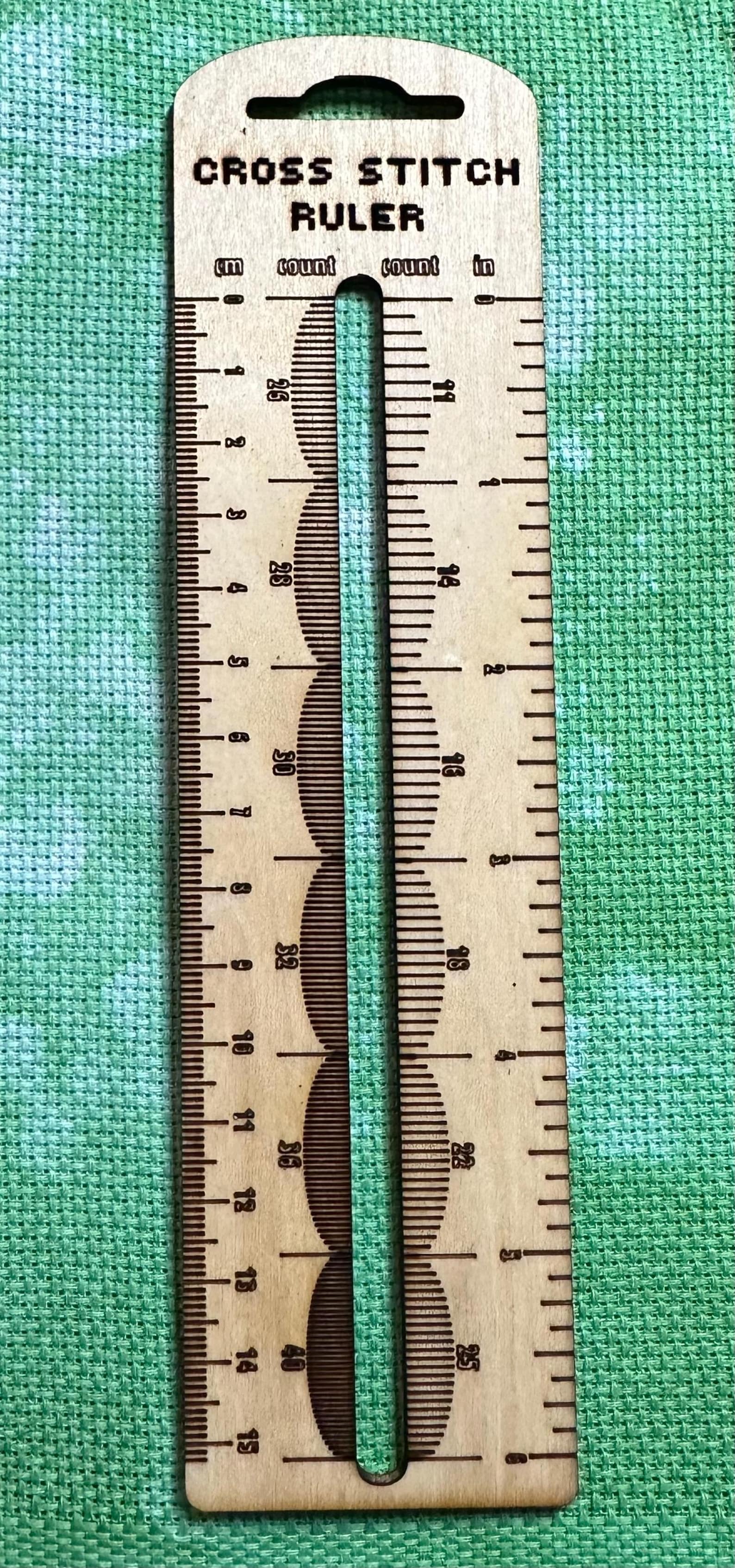 Wooden Cross Stitch Ruler - Etsy UK
