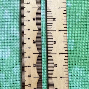 Wooden Cross Stitch Ruler - Etsy