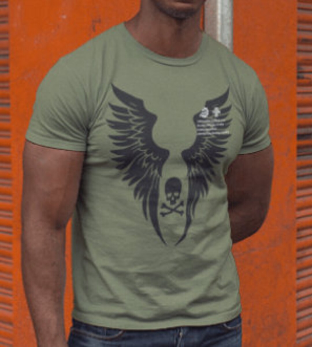 T-shirt the Rock Angel Wings Skull - Etsy