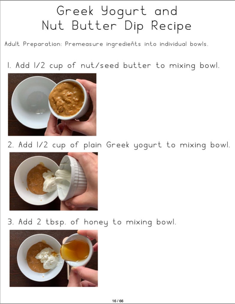 Montessori Visual Recipe Book for Children - Etsy