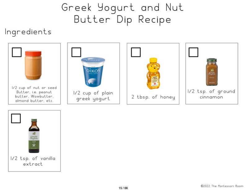 Montessori Visual Recipe Book for Children - Etsy