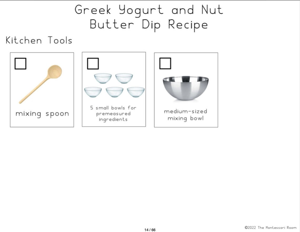 Montessori Visual Recipe Book for Children - Etsy