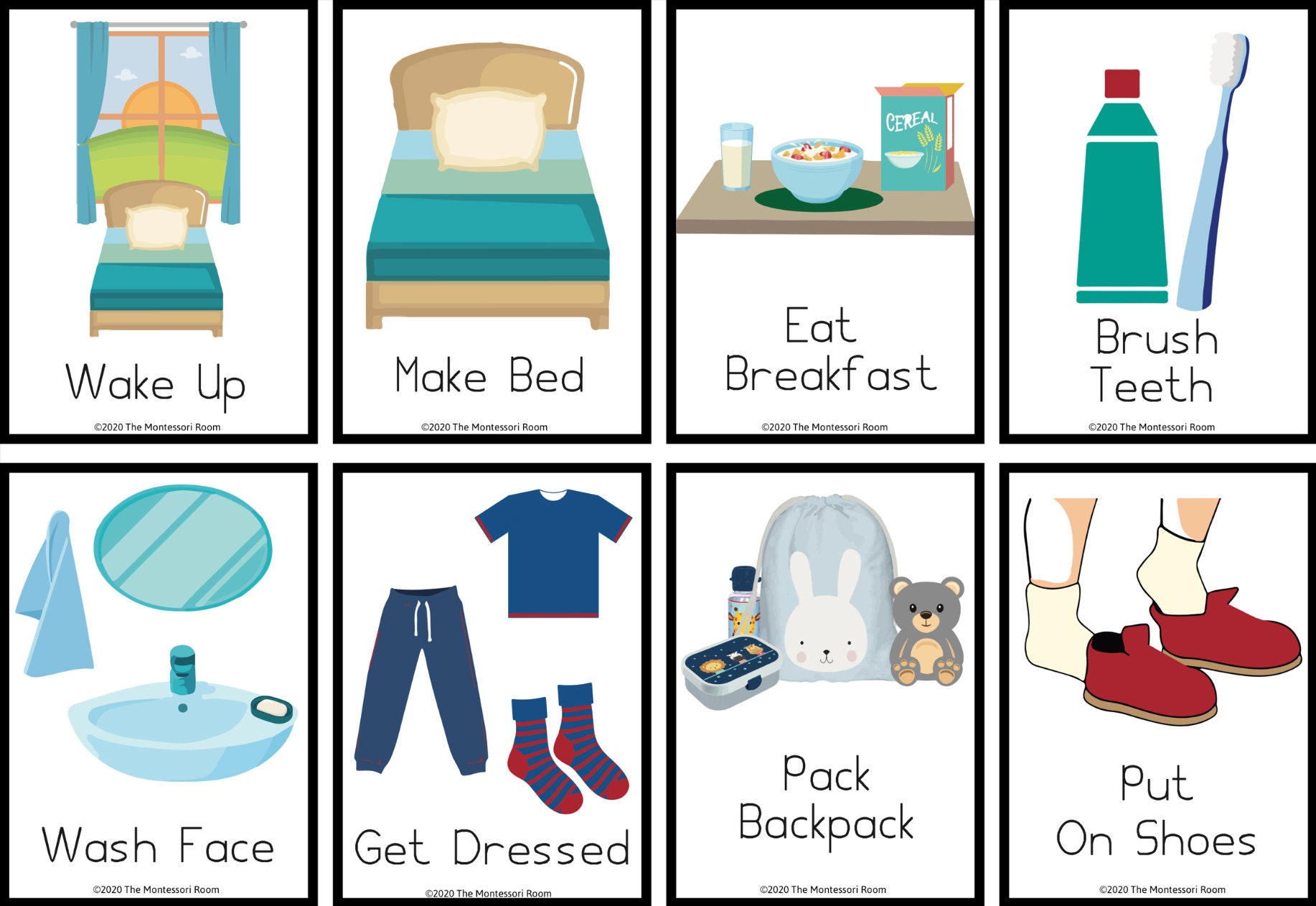 Montessori Daily Routine Cards - Etsy