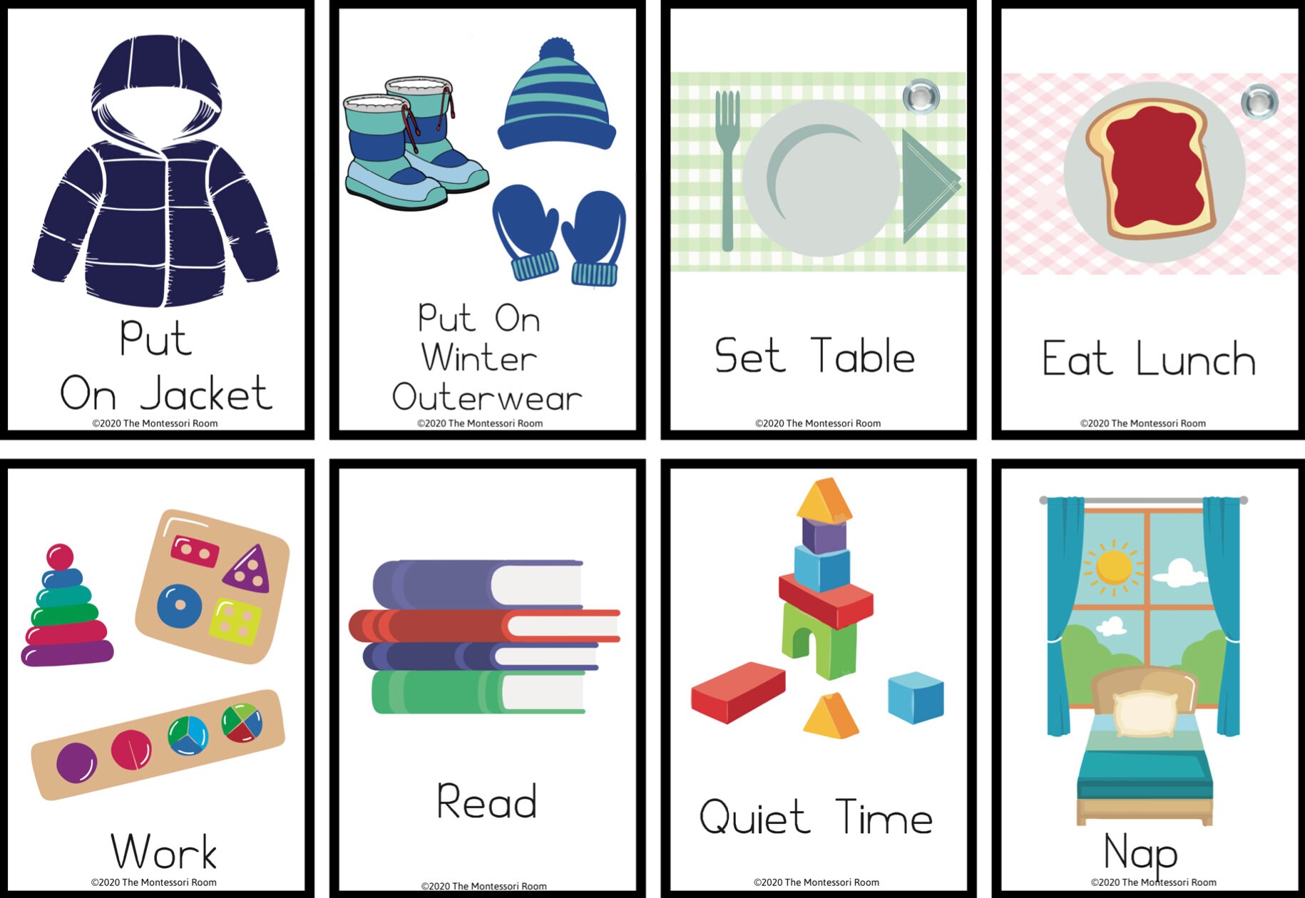 Montessori Daily Routine Cards - Etsy