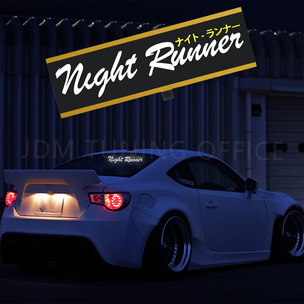 Night Runner Glow Panel Led Light Emitting Window Sticker Windshield ...