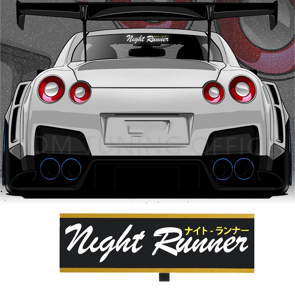 Night Runner Glow Panel Led Light Emitting Window Sticker Windshield ...