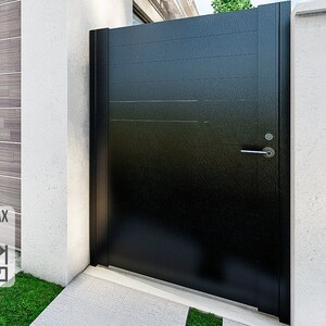 Alumission Aluminum Side Gate Kit: Black Powder Coat, New York Style - Etsy