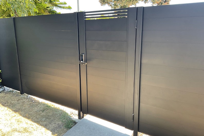 Alumission Aluminum Side Gate Kit: Black Powder Coat, New York Style - Etsy
