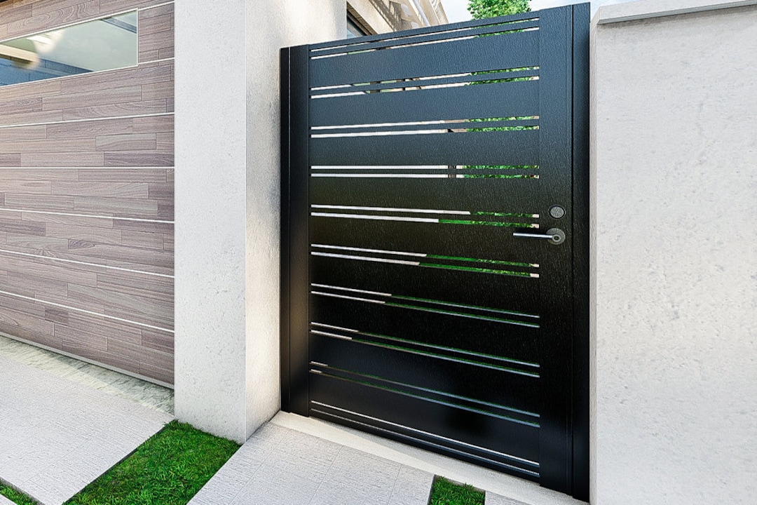 Alumission Aluminum Gate Black Powder Coat (side Gate/yard Gate) Miami Style - Etsy