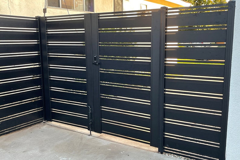 Aluminum Side Gate Kit: Black Powder Coat, Miami Style - Etsy