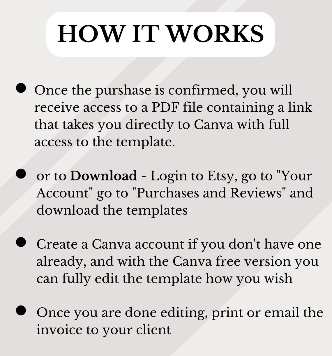 Invoice Template | Instant Download | Printable Business Invoice ...
