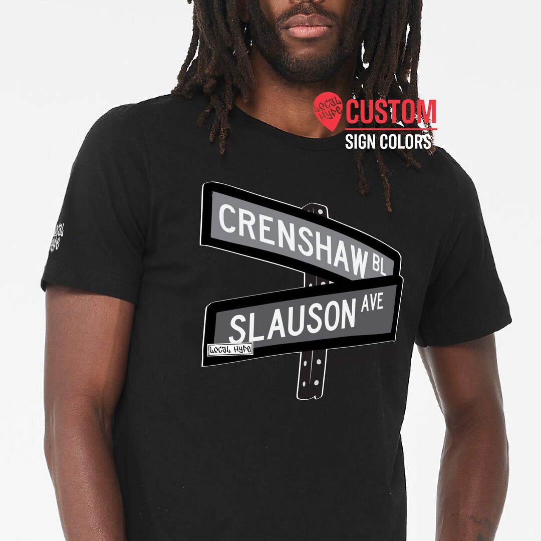 CRENSHAW SLAUSON Custom, Choose Street Sign Colors, Hyde Park Nipsey ...
