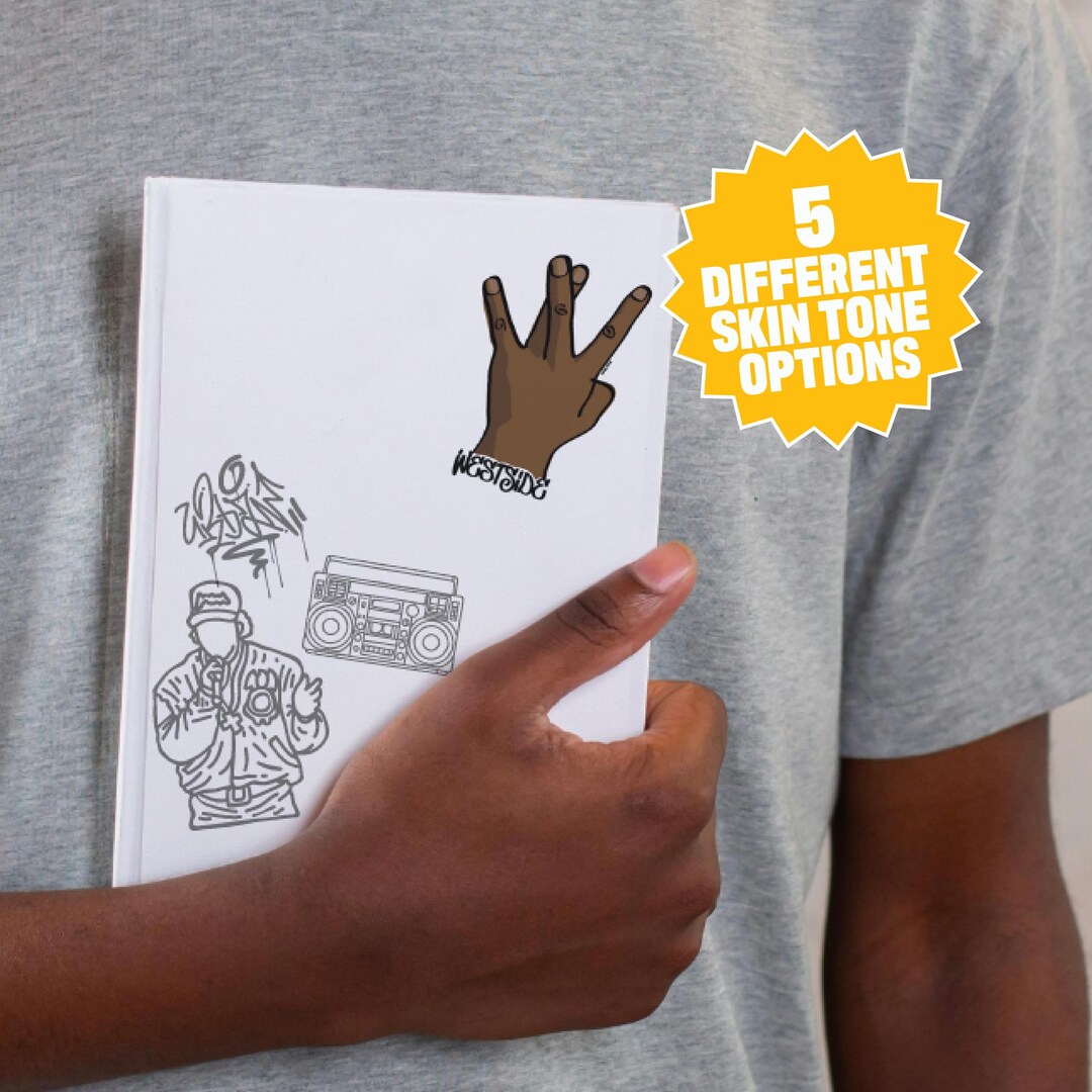 Sticker, Mens Westside Hand Sign, Gift for LA Native West Coast Rap ...