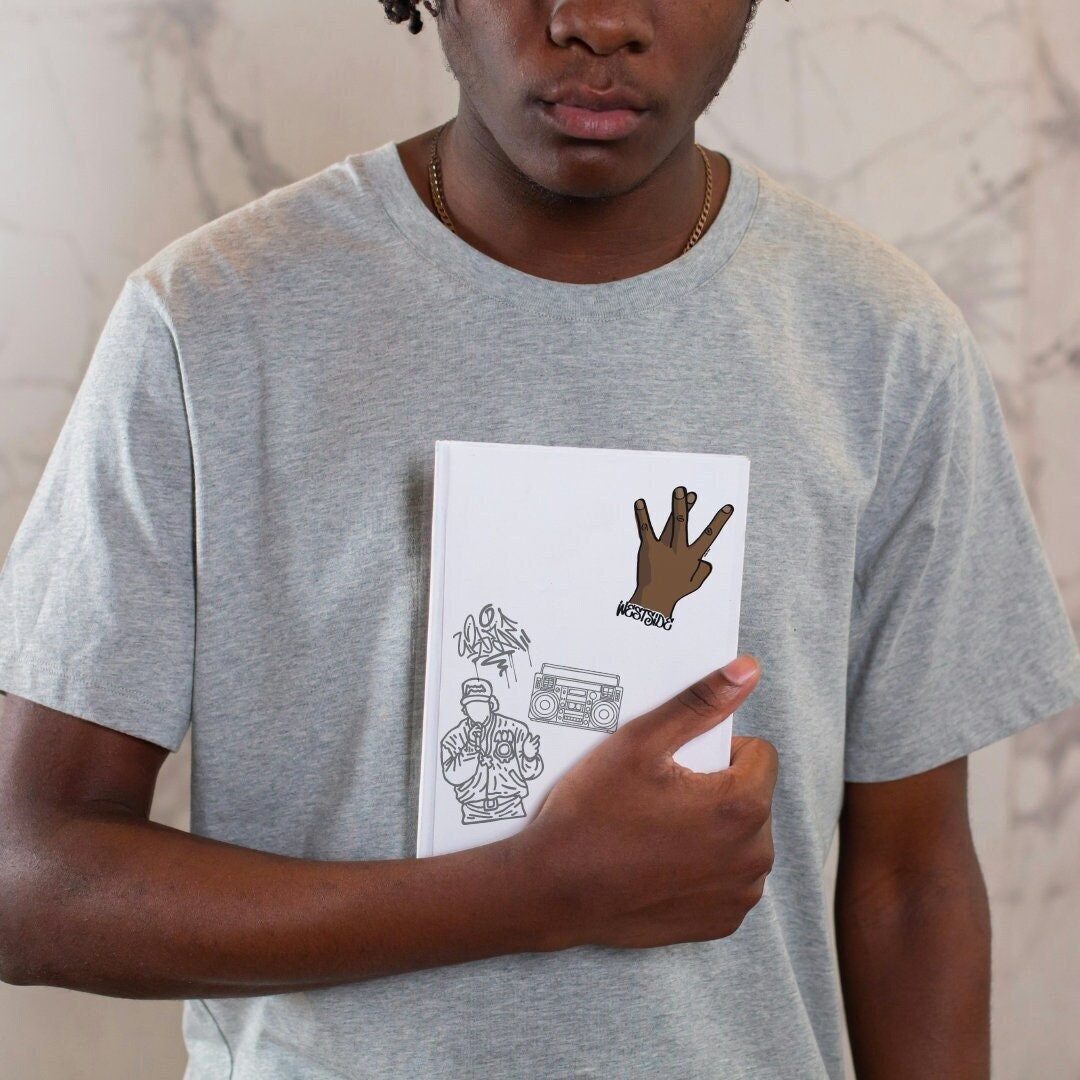 Sticker, Mens Westside Hand Sign, Glossy Vinyl, Waterproof, West Coast ...