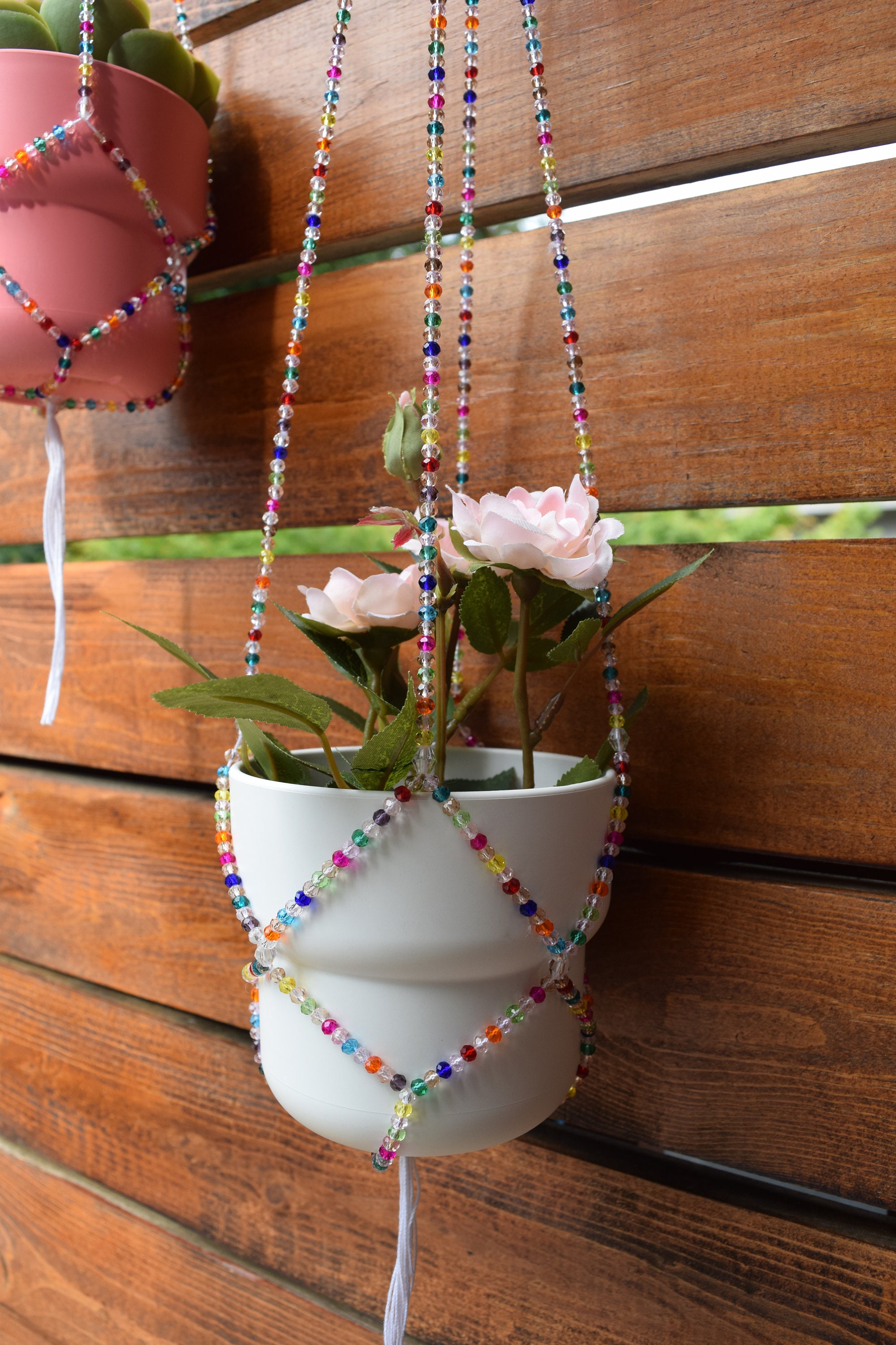 Beaded Crystal Plant Hanger - Etsy