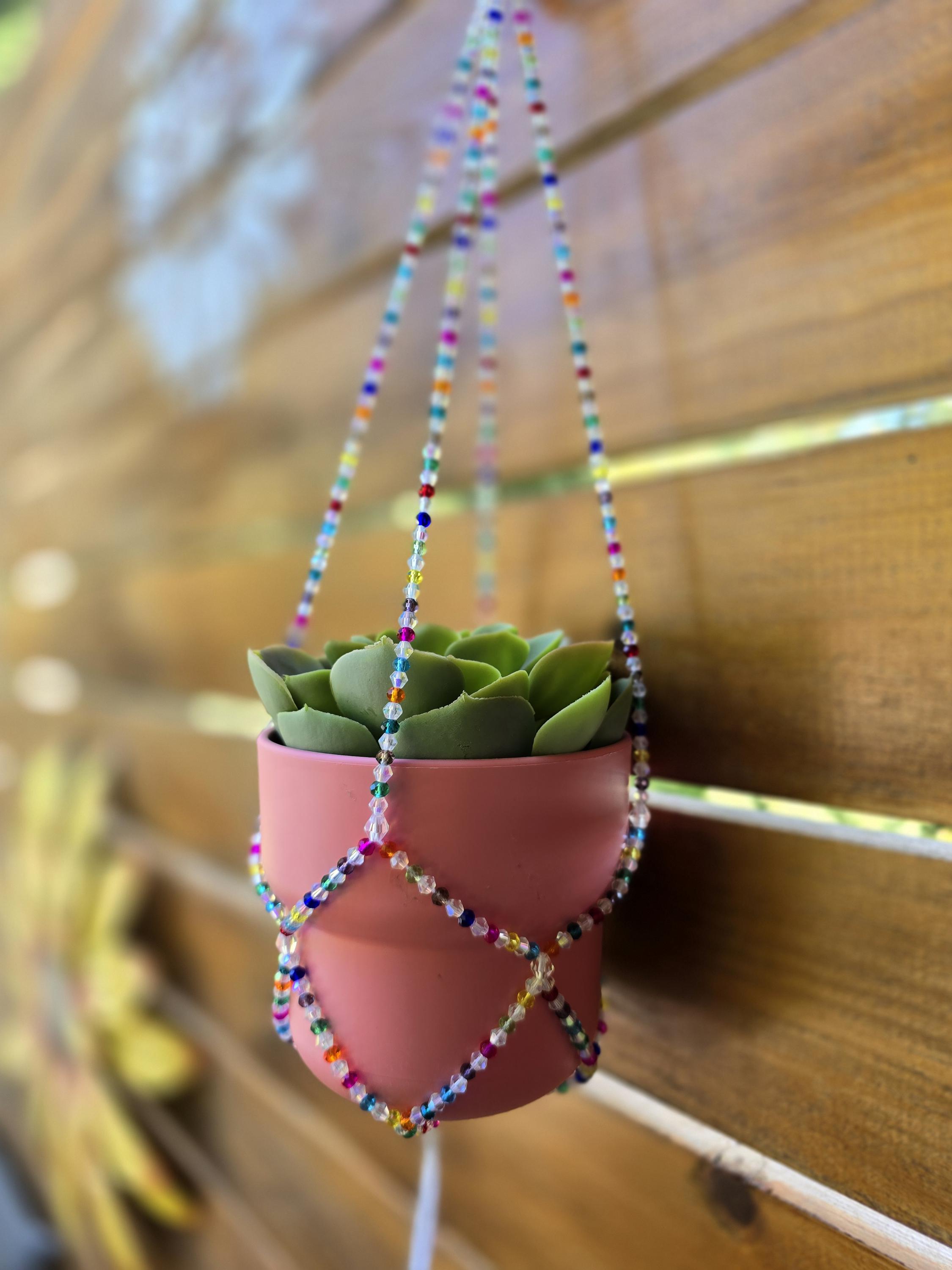 Beaded Crystal Plant Hanger - Etsy