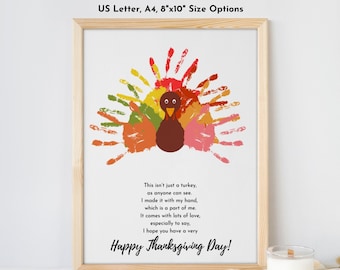 Turkey Handprint Craft Poem for Preschool - Etsy