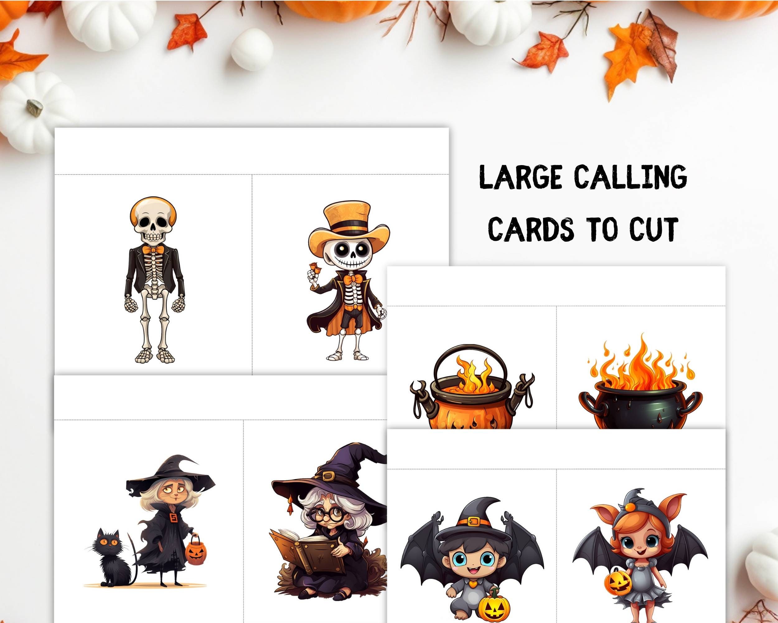 30 Printable Halloween Bingo Cards for Kids Teens and Adults, Halloween ...