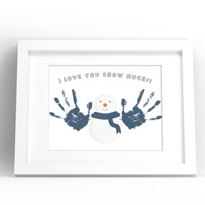 Winter Snowman Handprint Template, Baby's First Christmas, Toddler ...