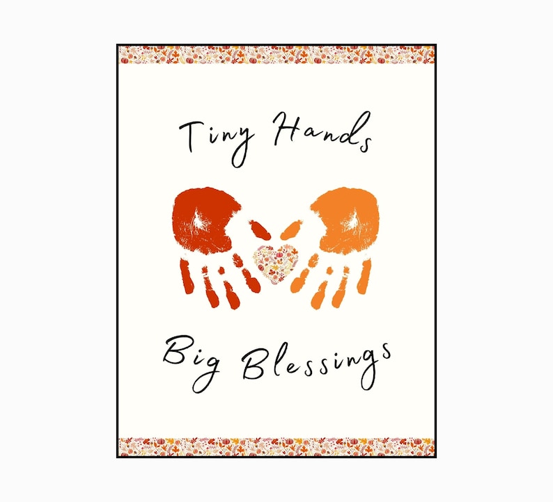 Thanksgiving Handprint Keepsake Art for Kids, Printable Thanksgiving ...