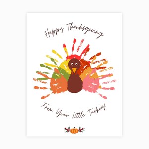 Printable Thanksgiving Handprint Craft, Thanksgiving Thankful Turkey ...