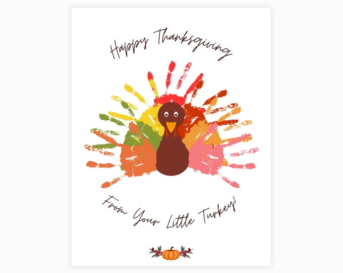 Turkey Handprint Craft Poem for Preschool - Etsy Canada