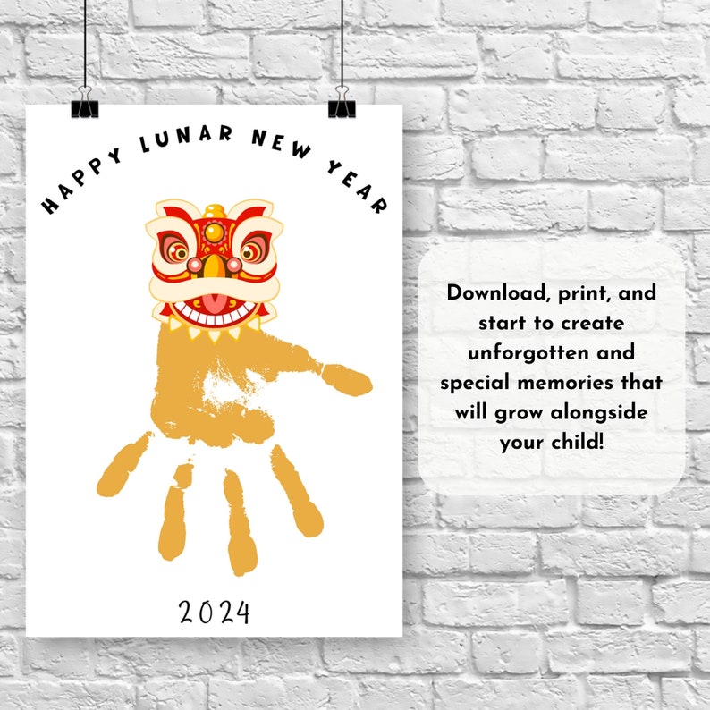 Lunar New Year Handprint, Chinese New Year Handprint and Footprint Art ...
