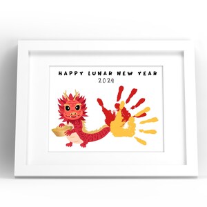 Happy Lunar New Year 2024 Handprint, Chinese New Year Handprint ...