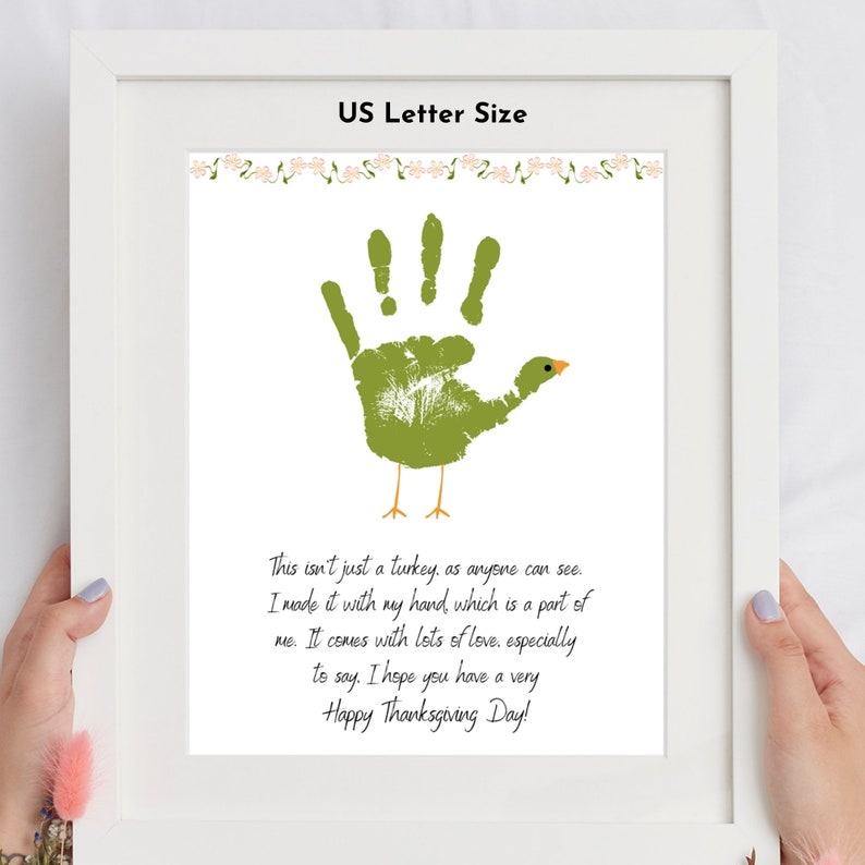 Printable Thanksgiving Handprint Craft, Thanksgiving Turkey Handprint ...