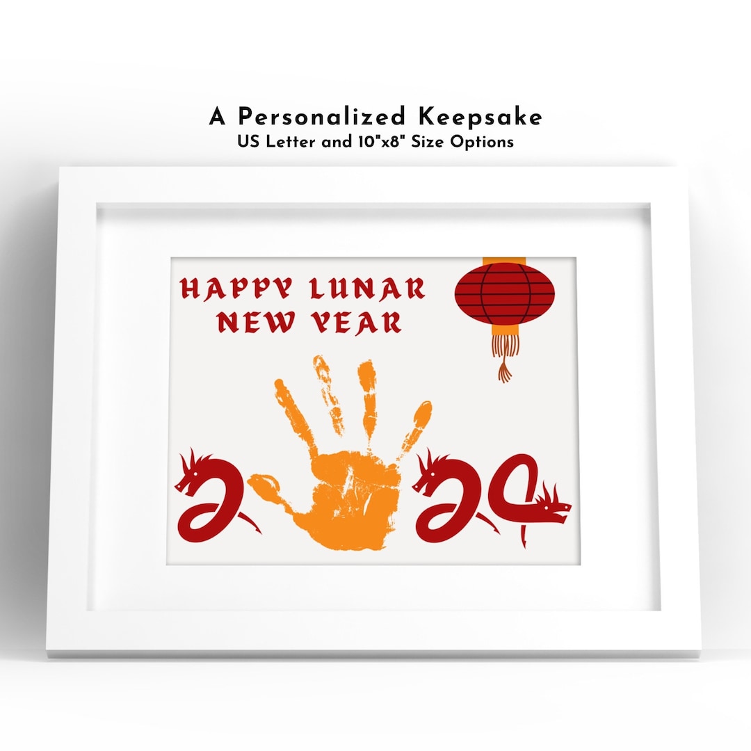 Happy Lunar New Year Handprint 2024, Chinese New Year Handprint Art ...